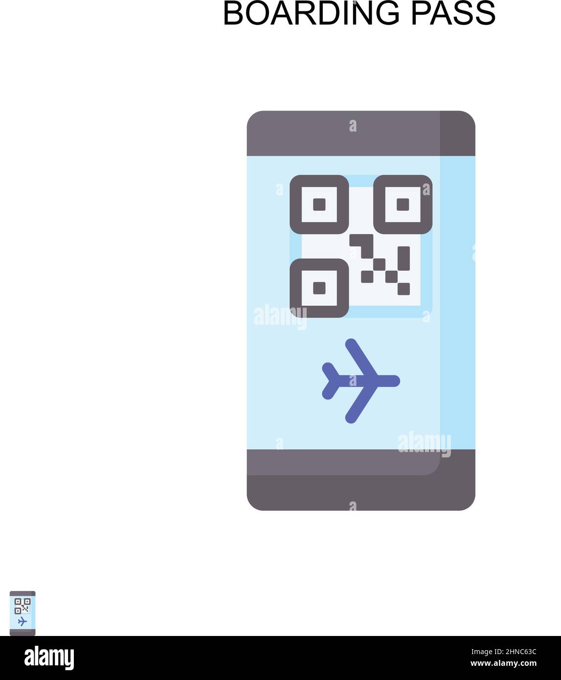 Boarding pass Simple vector icon. Illustration symbol design template ...