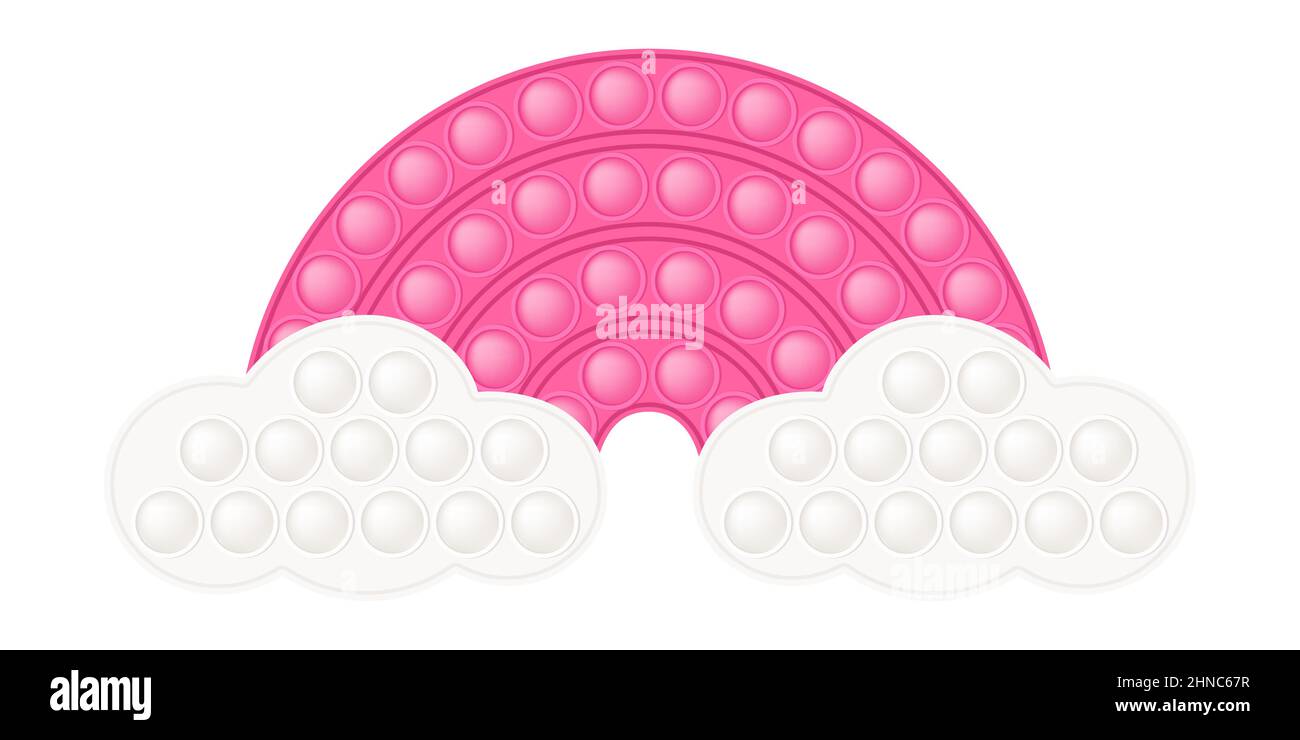 Pop it fuchsia pink rainbow with cloud for a Valentines day as a ...
