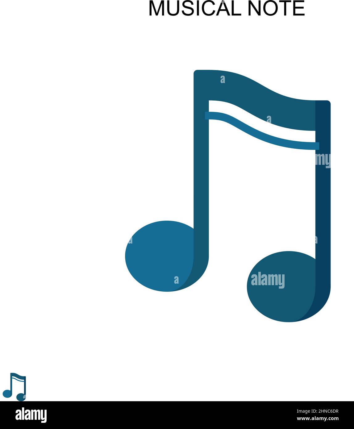 Musical note Simple vector icon. Illustration symbol design template ...