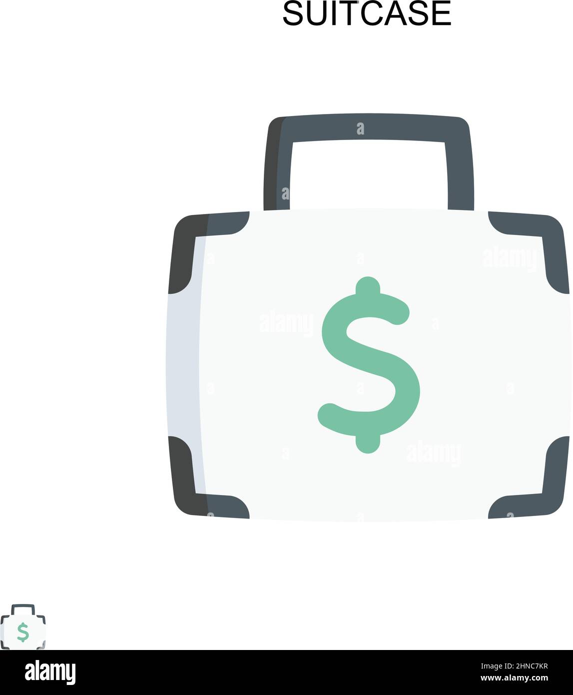 Suitcase Simple vector icon. Illustration symbol design template for ...