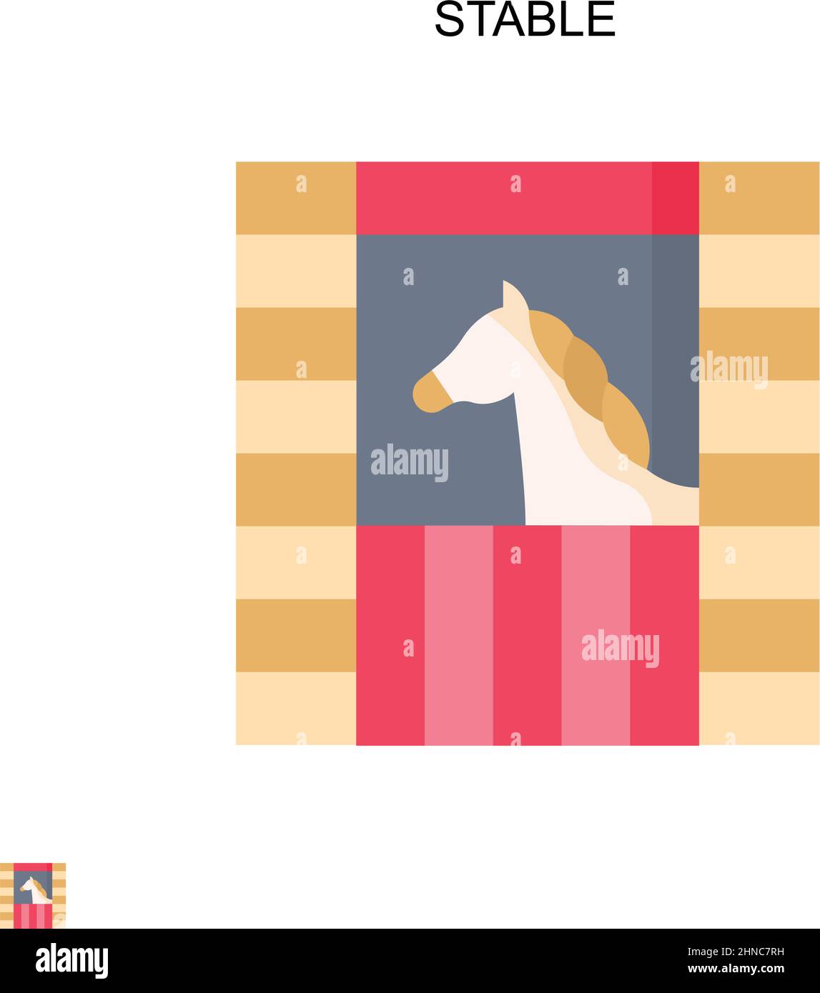 Stable Simple vector icon. Illustration symbol design template for web ...