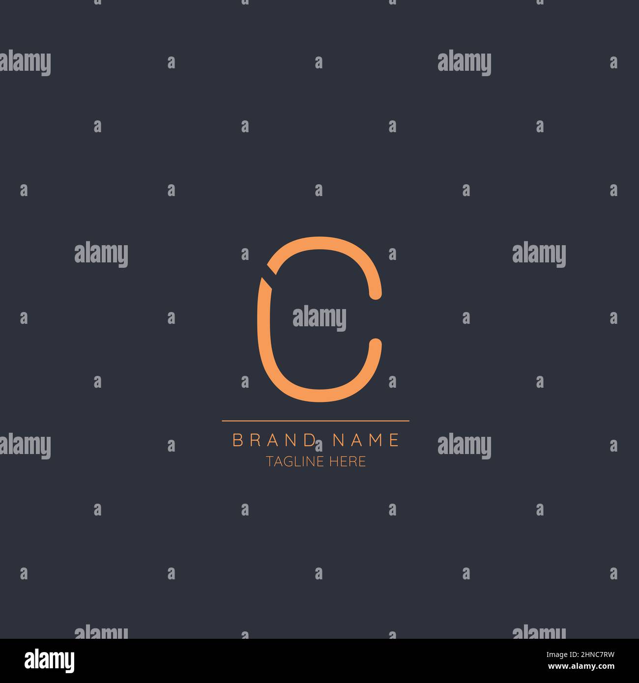 Modern creative minimal initial letter C Icon Vector logo template ...