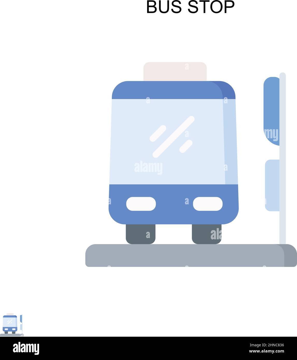 Bus stop Simple vector icon. Illustration symbol design template for ...