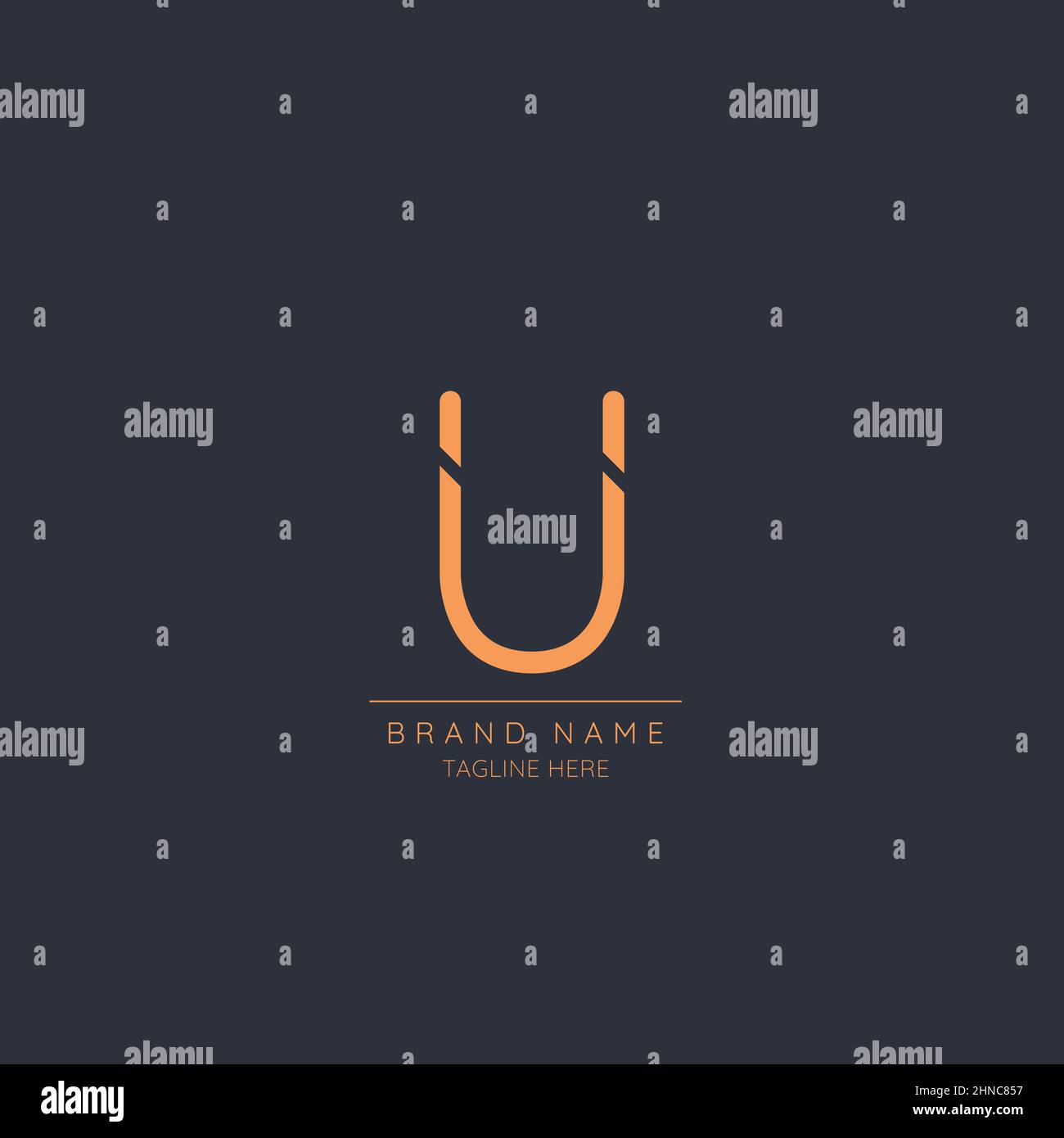 Modern creative minimal initial letter U Icon Vector logo template ...