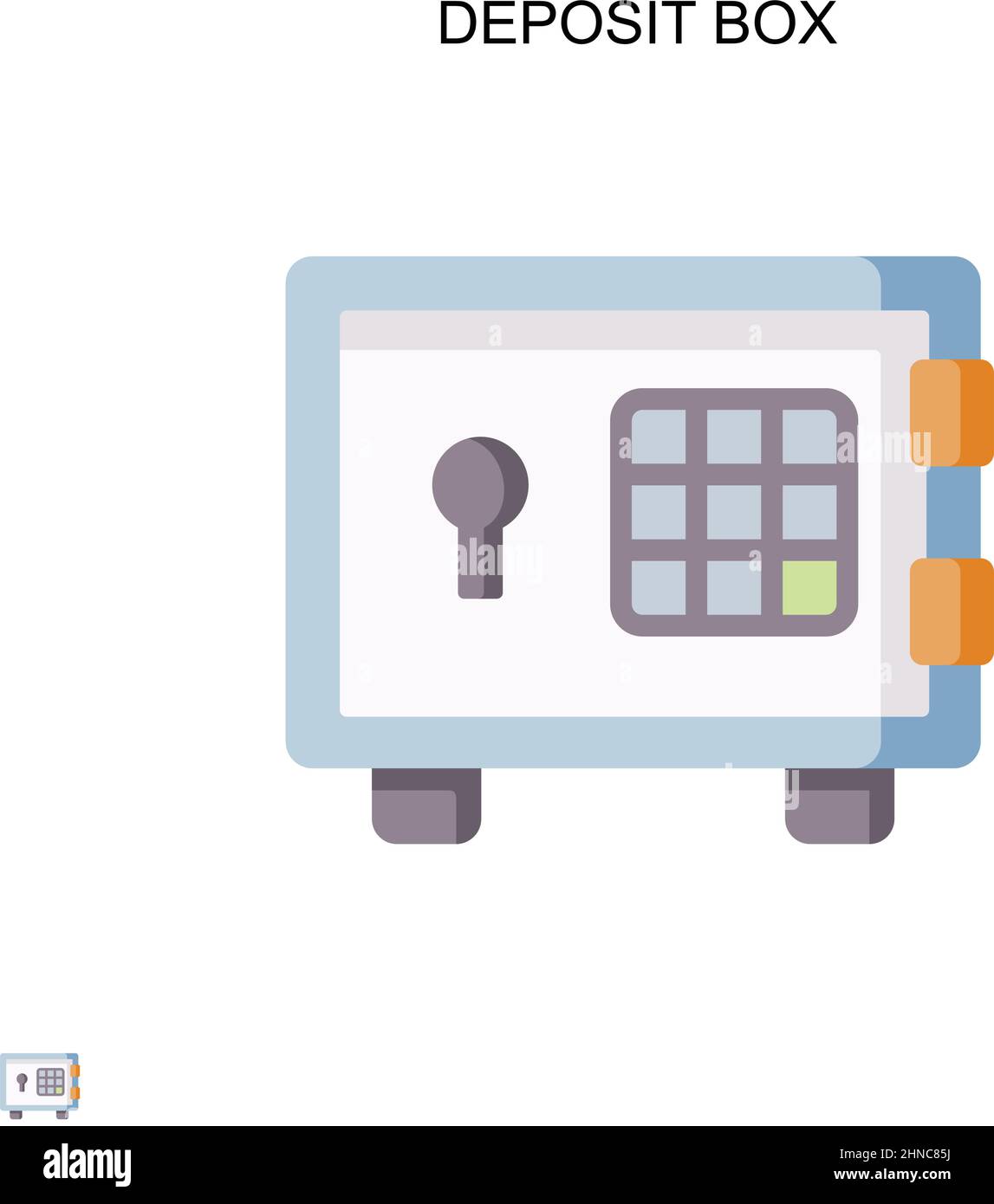 Deposit box Simple vector icon. Illustration symbol design template for ...