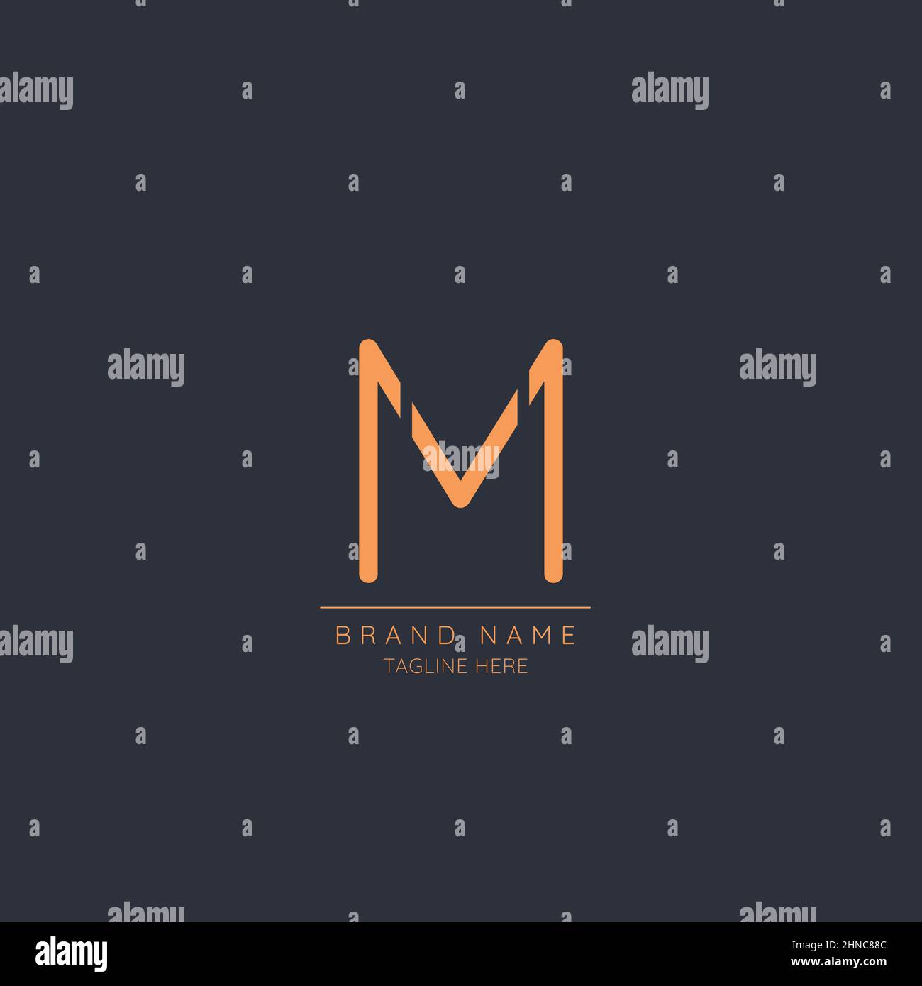 Modern creative minimal initial letter M Icon Vector logo template ...