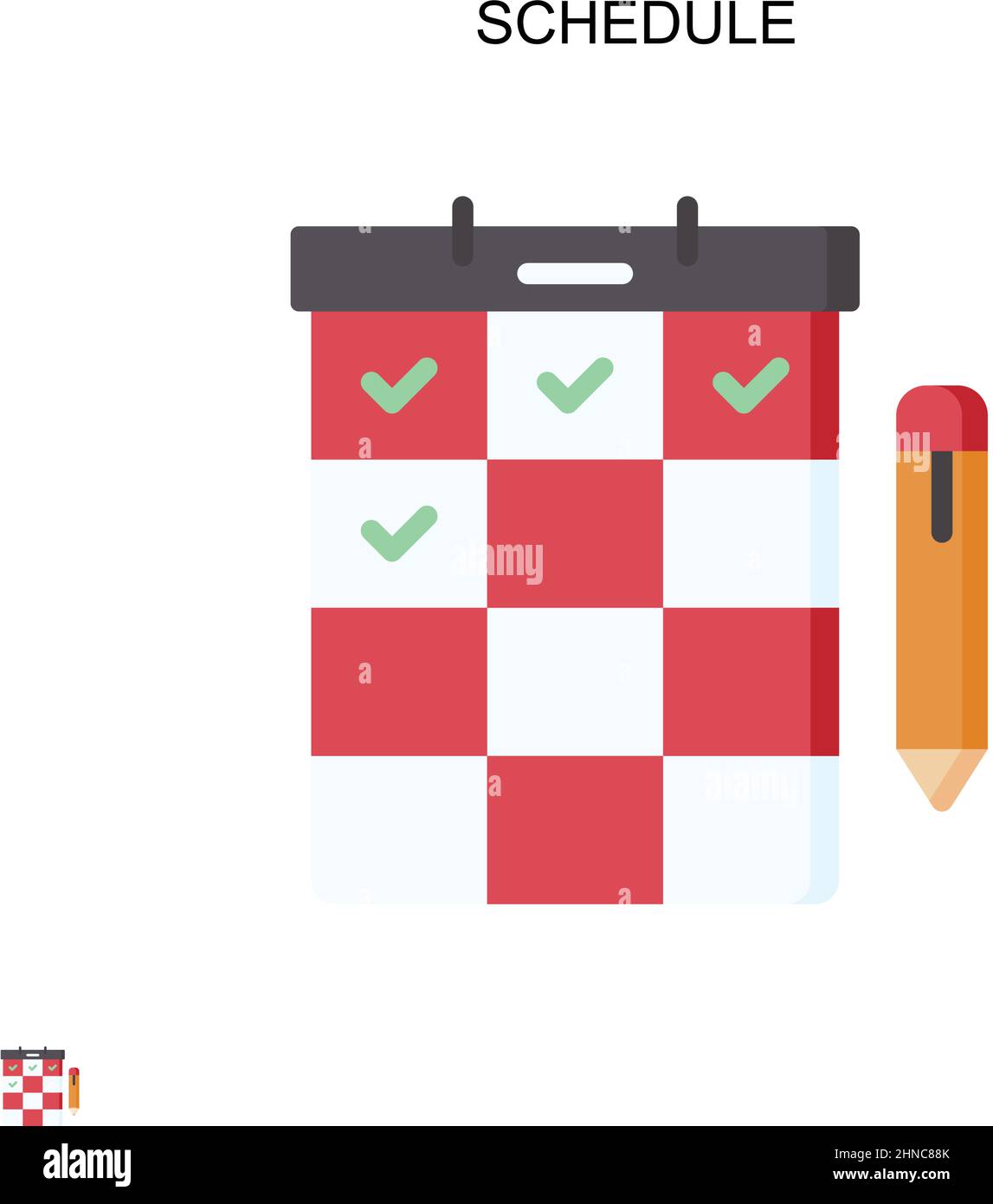 Schedule Simple vector icon. Illustration symbol design template for ...