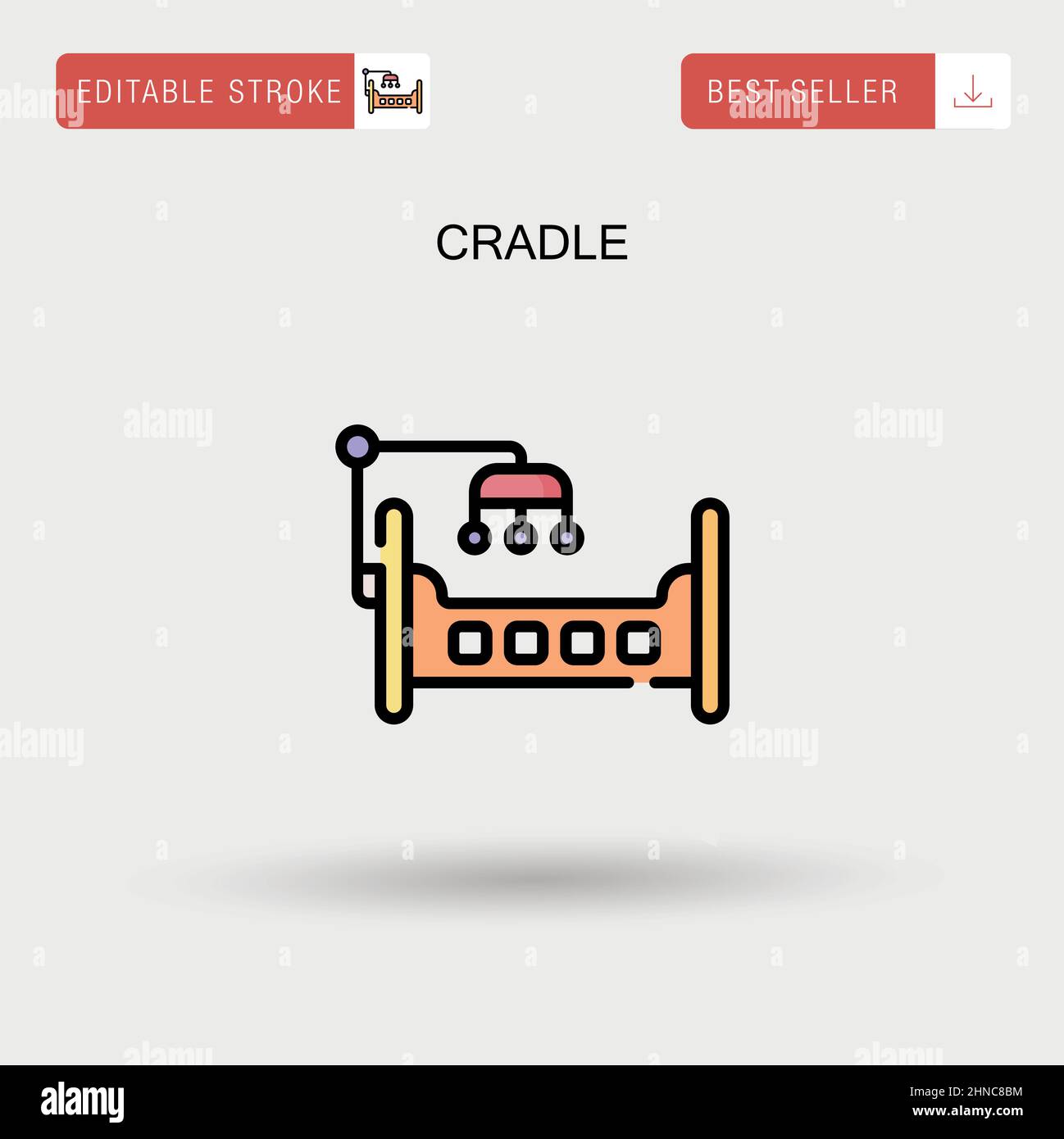 Cradle Simple vector icon Stock Vector Image & Art - Alamy