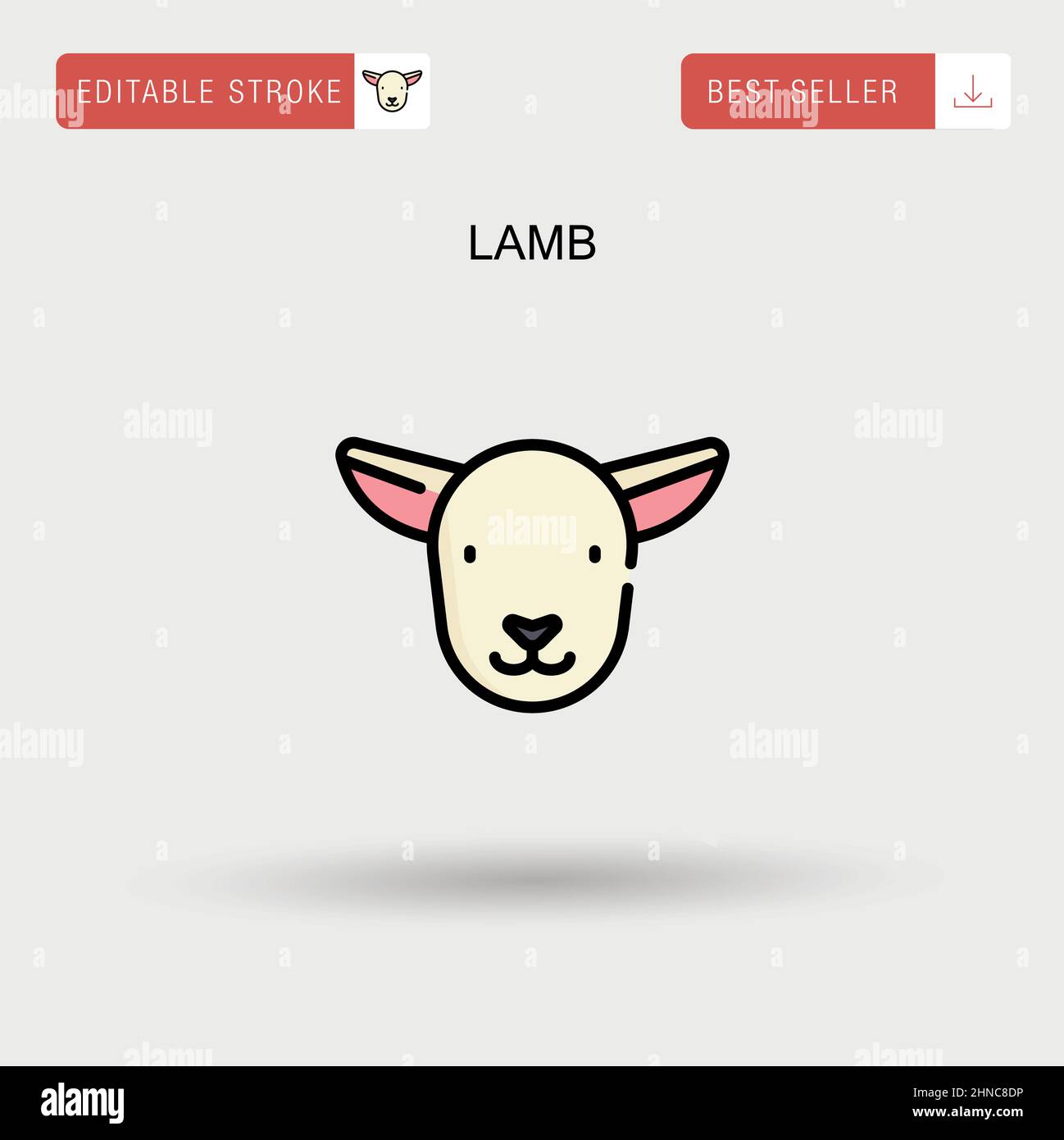 Lamb Simple vector icon Stock Vector Image & Art - Alamy