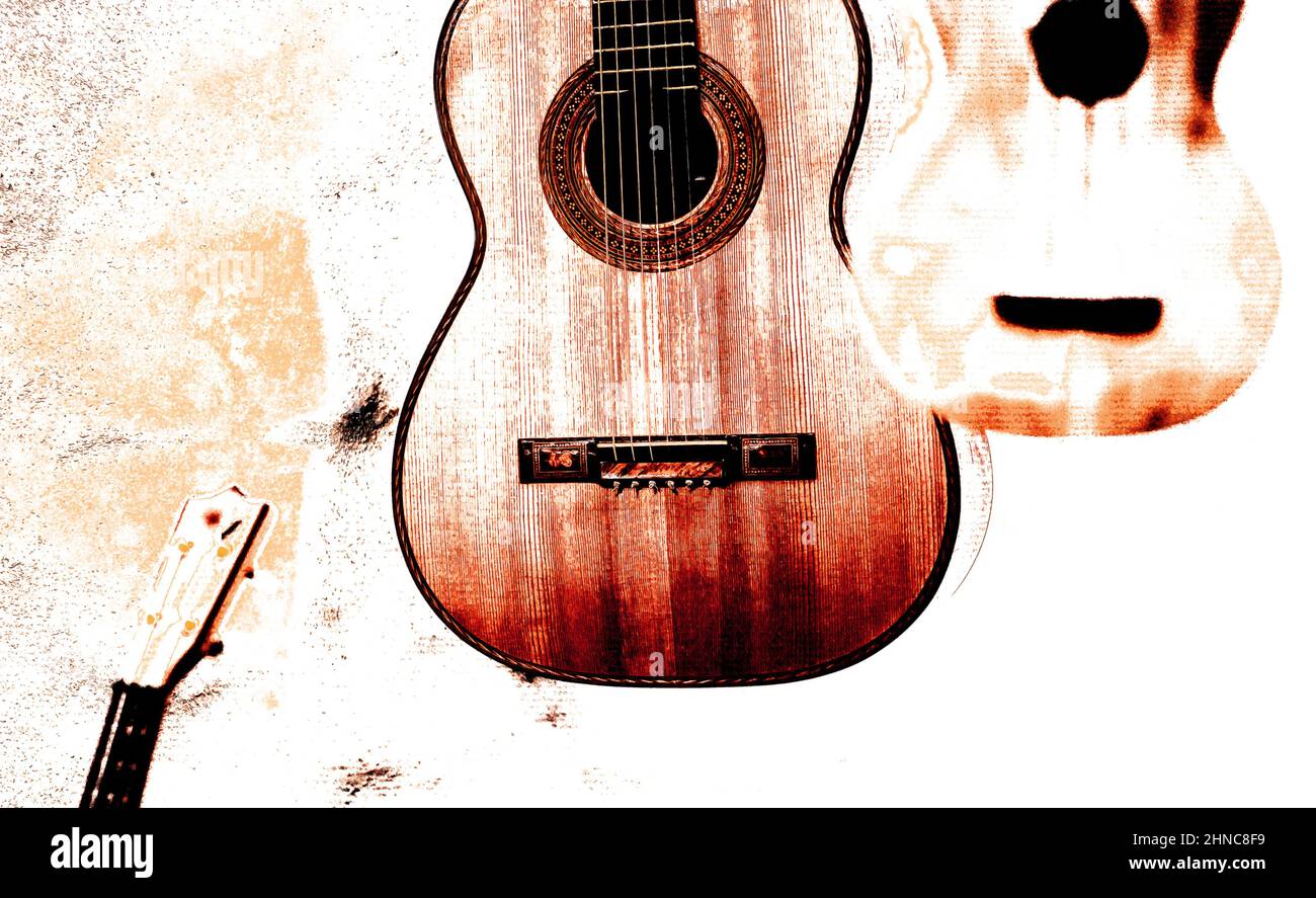 ancient handmade guitars Stock Photo - Alamy