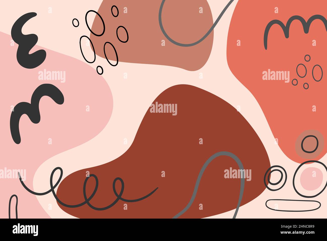 Organic shape hand draw background with natural colors for wallpapers ...