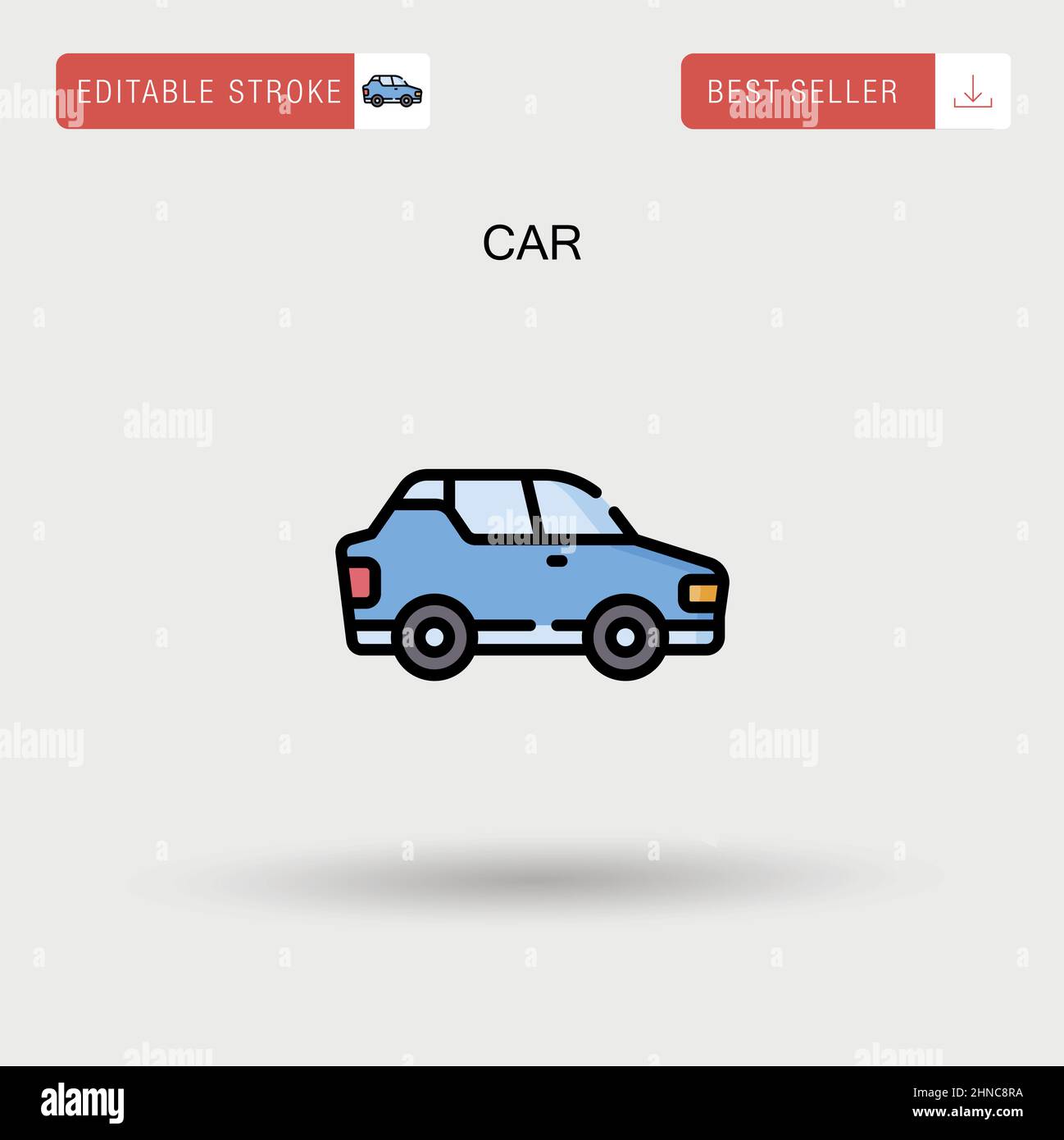 Car Simple vector icon Stock Vector Image & Art - Alamy
