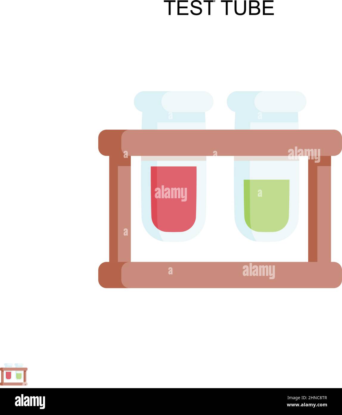 Test tube Simple vector icon. Illustration symbol design template for ...