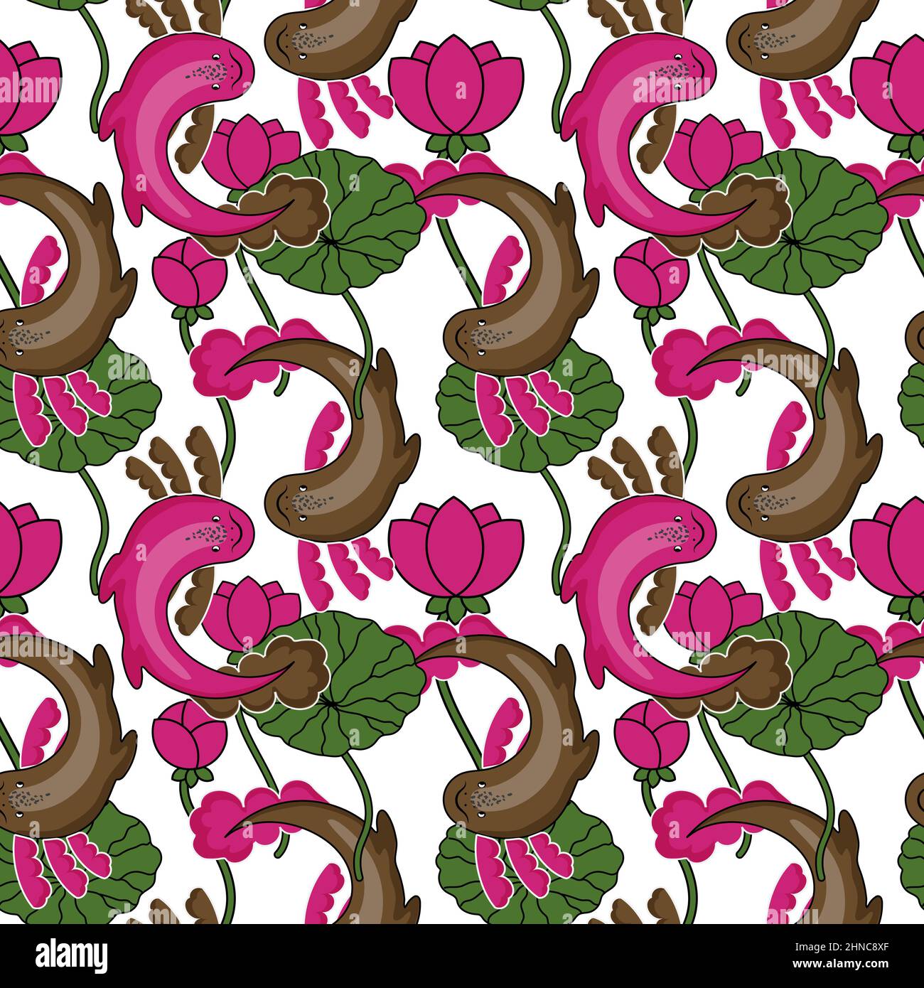 Kawaii pattern design Stock Vector Images - Alamy