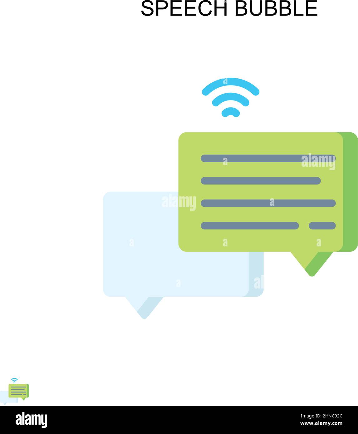 Speech bubble Simple vector icon. Illustration symbol design template ...