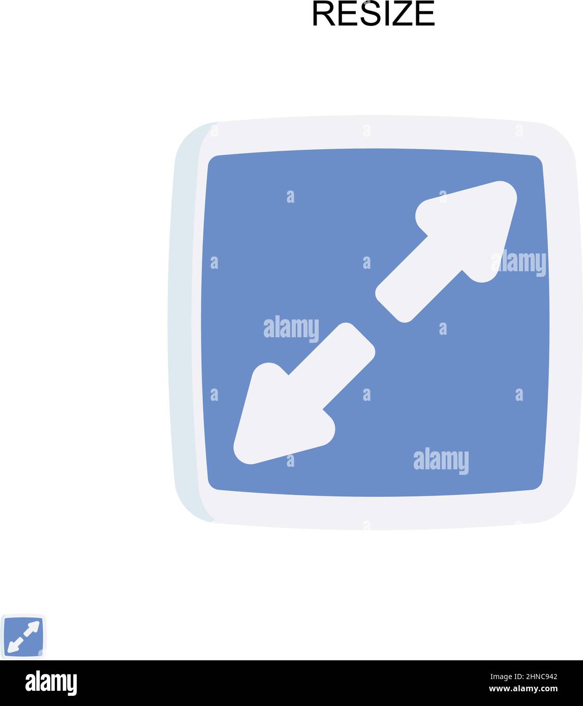 Resize Simple vector icon. Illustration symbol design template for web mobile UI element Stock ...