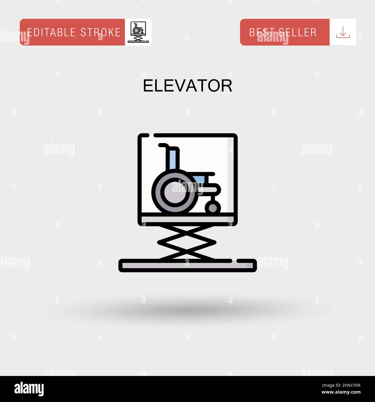 Button elevator icon simple Stock Vector Images - Alamy