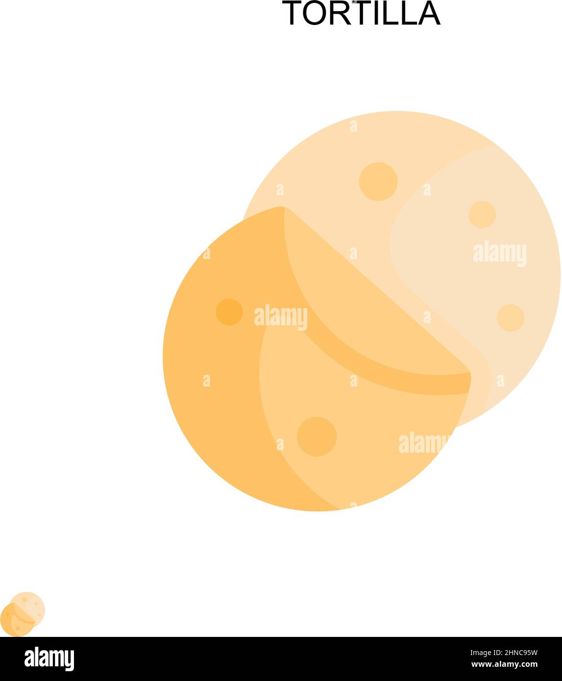 Tortilla Simple vector icon. Illustration symbol design template for ...