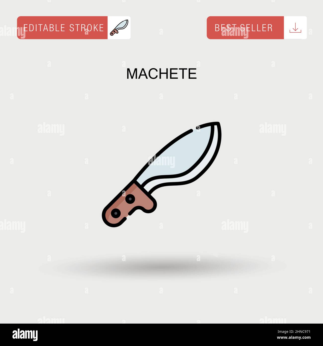 Machete Simple vector icon Stock Vector Image & Art - Alamy