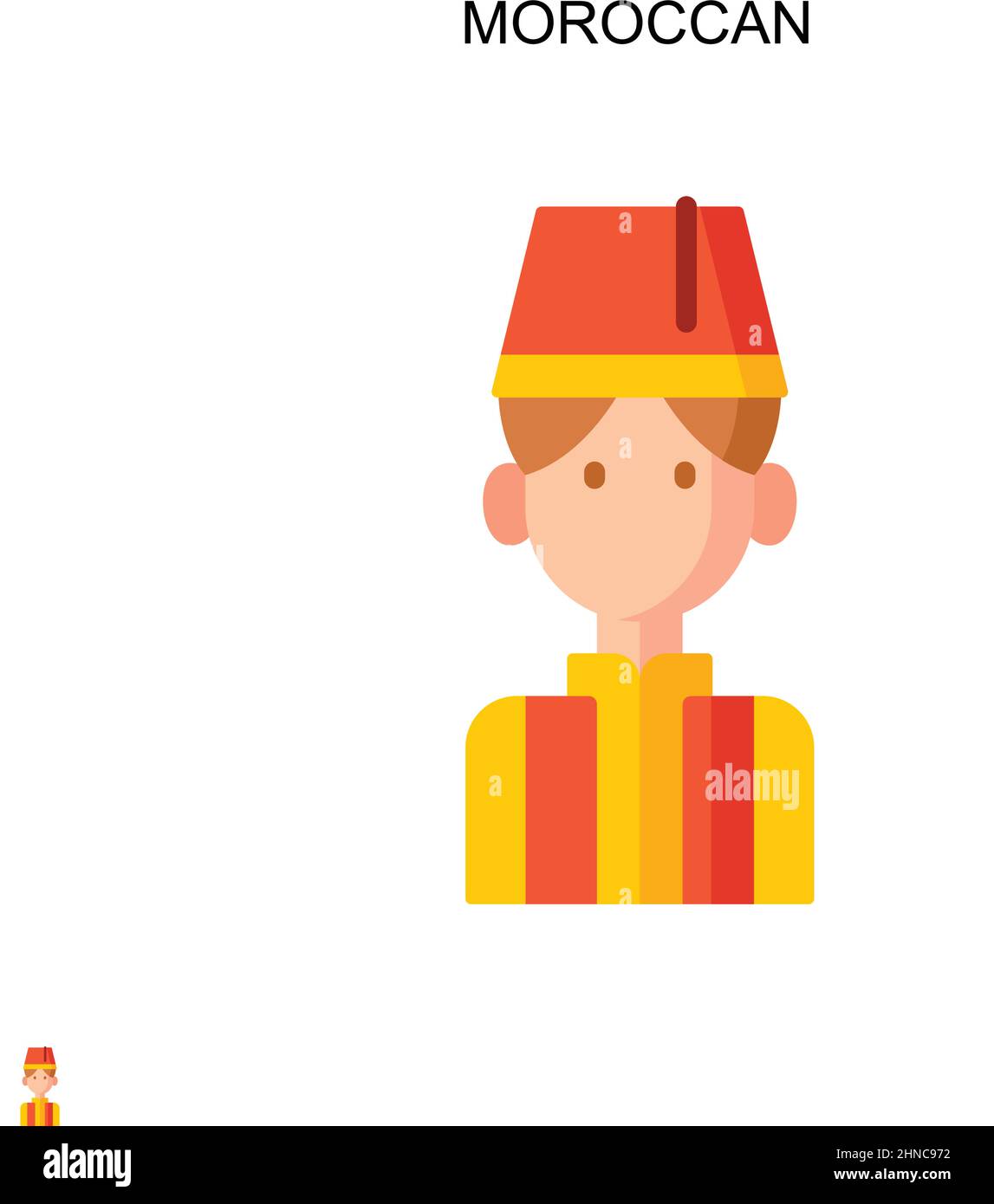 Moroccan Simple vector icon. Illustration symbol design template for ...