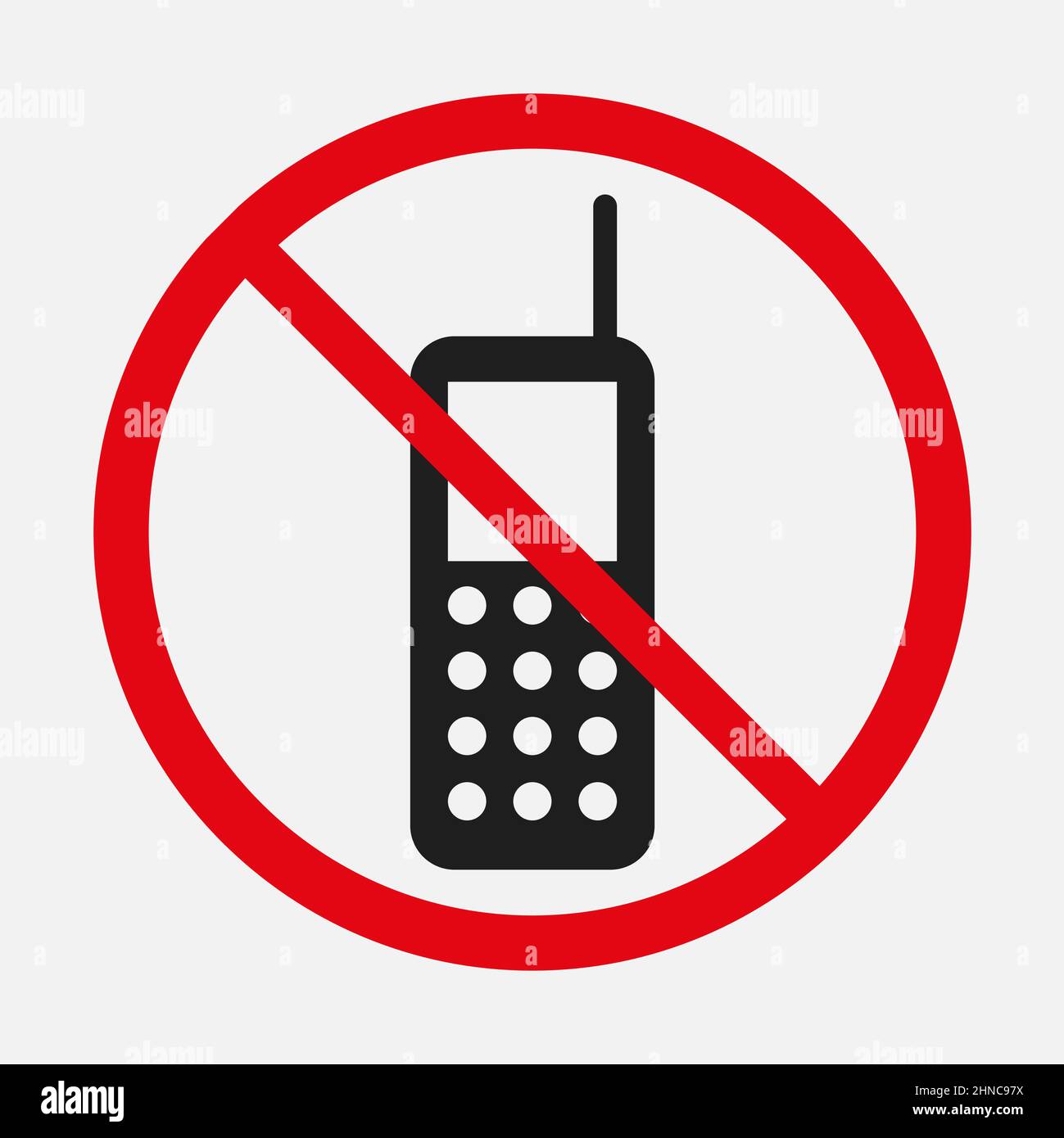 Telephone not allowed sign on white background Stock Vector Image & Art ...