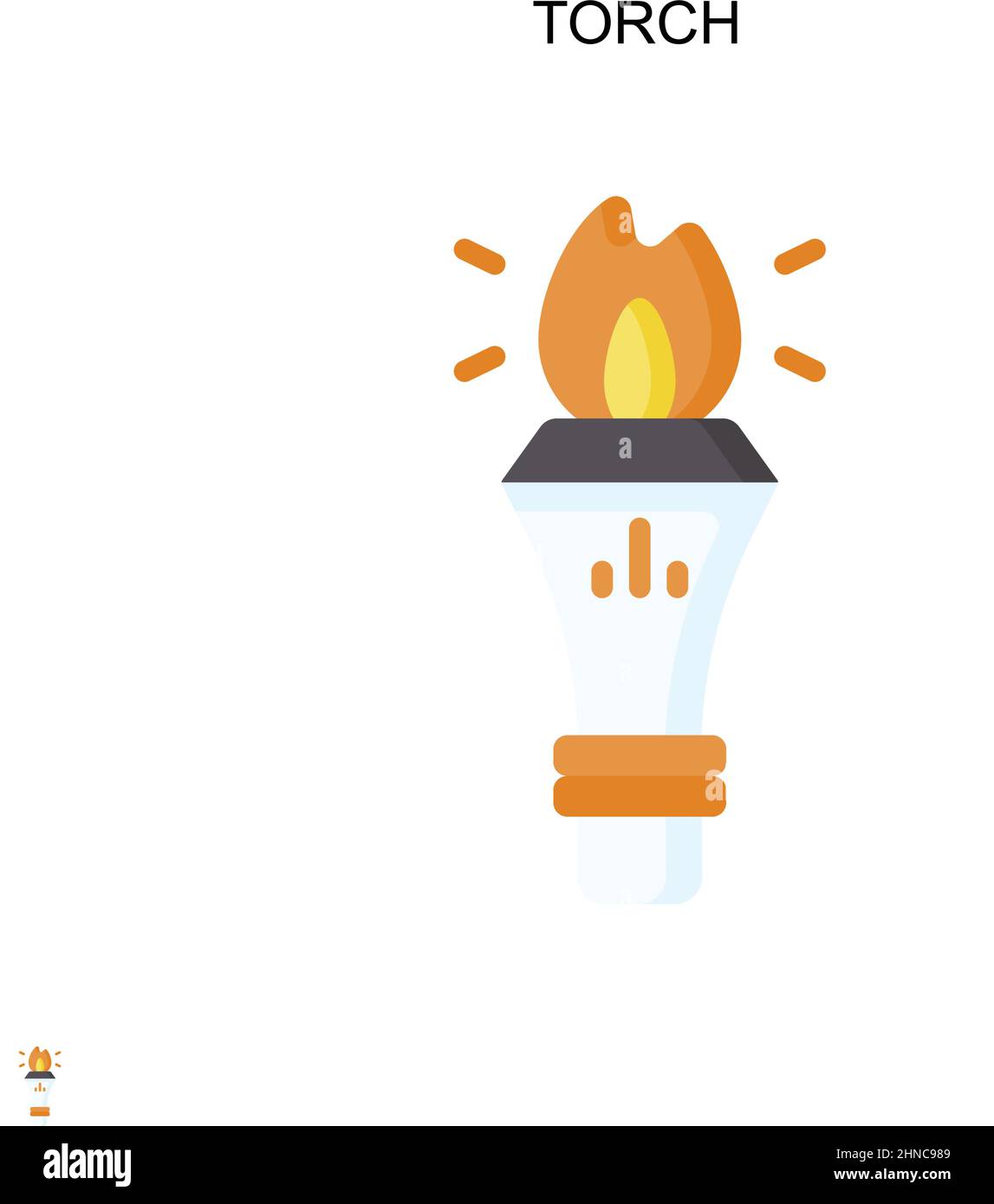 Torch Simple vector icon. Illustration symbol design template for web ...