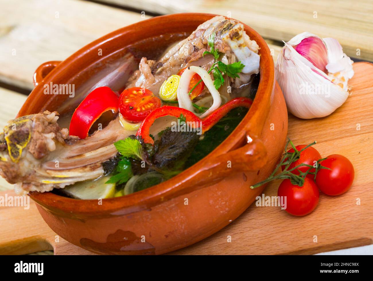 Spicy chorba with lamb meat Stock Photo - Alamy