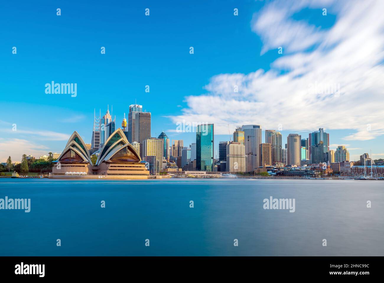 Downtown Sydney skyline with blue sky in Australia Stock Photo - Alamy