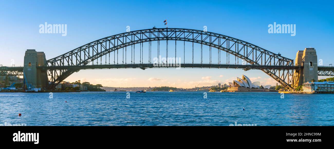 Downtown Sydney skyline with blue sky in Australia Stock Photo - Alamy