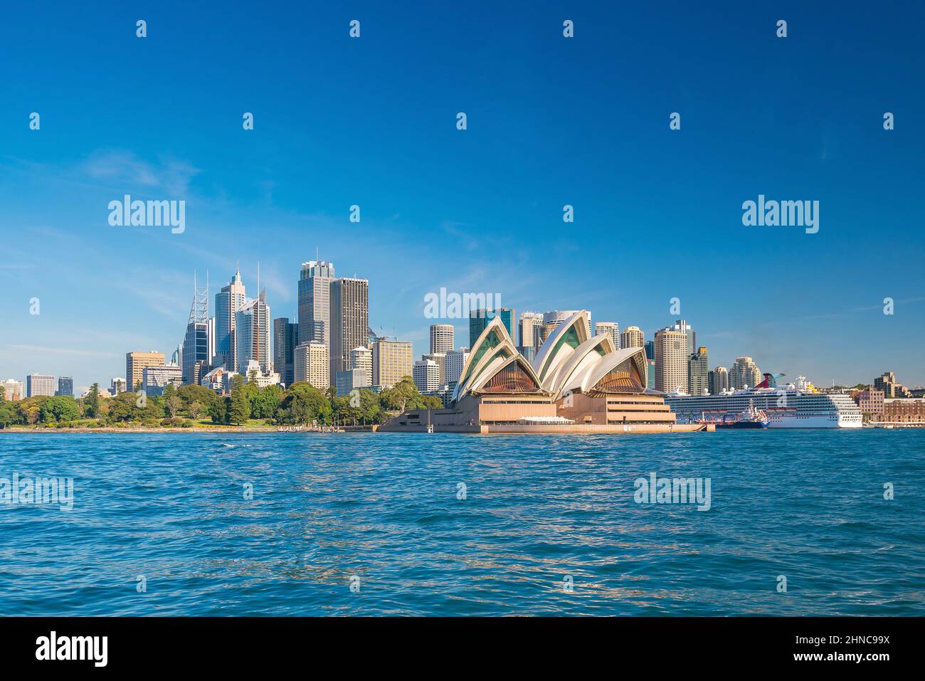 Downtown Sydney skyline with blue sky in Australia Stock Photo - Alamy