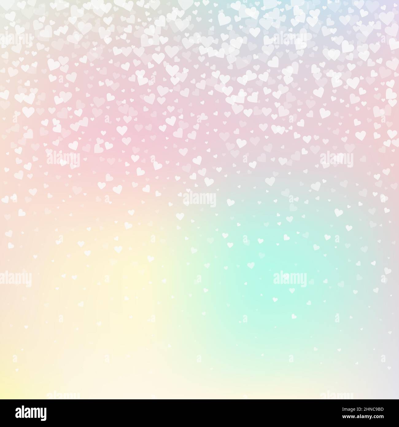 White heart love confettis. Valentine's day gradient bewitching ...