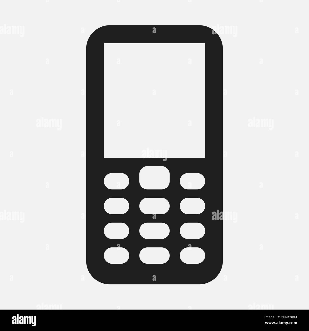 Button phone vector icon on white background Stock Vector Image & Art ...