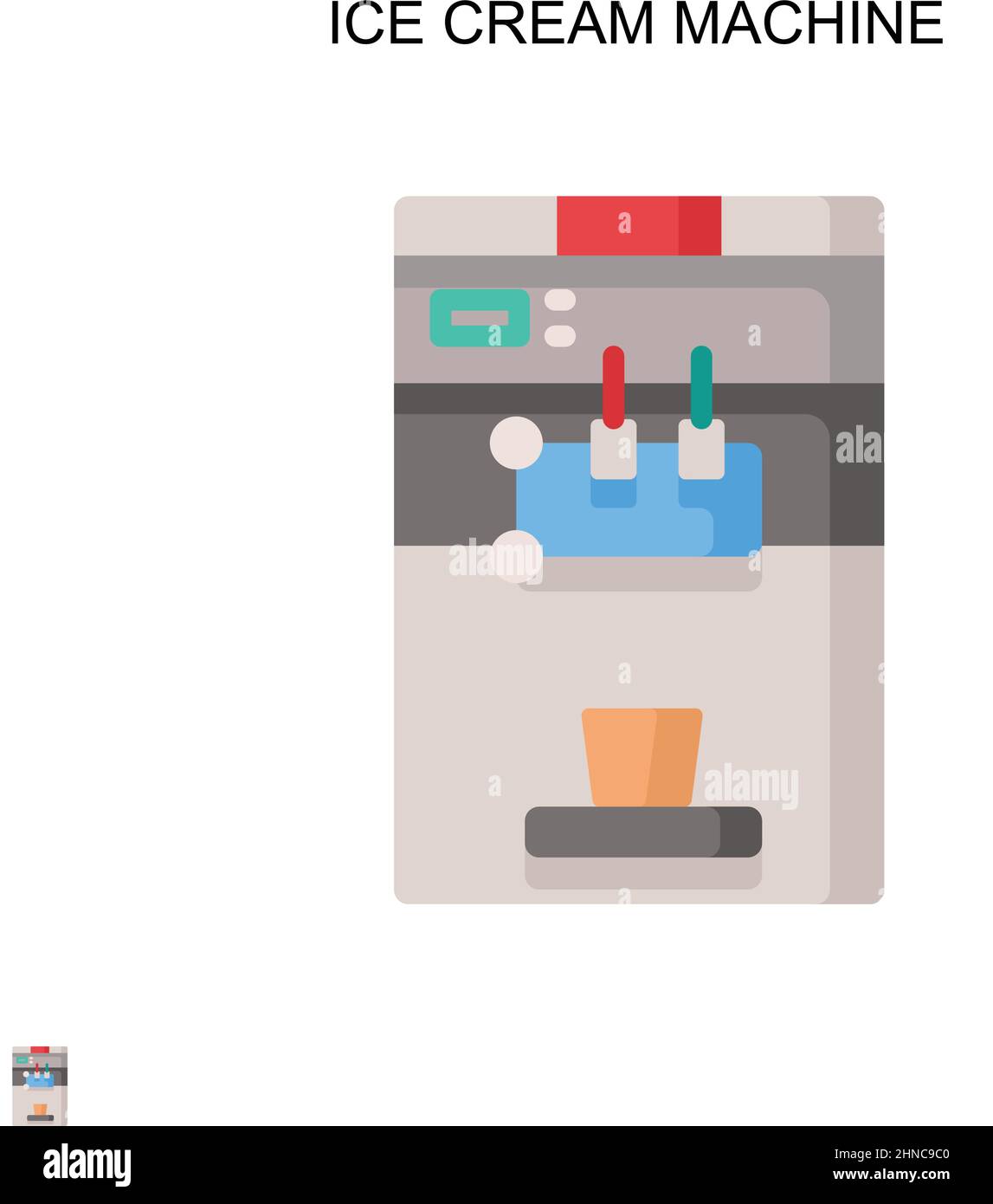 Ice cream machine Simple vector icon. Illustration symbol design ...