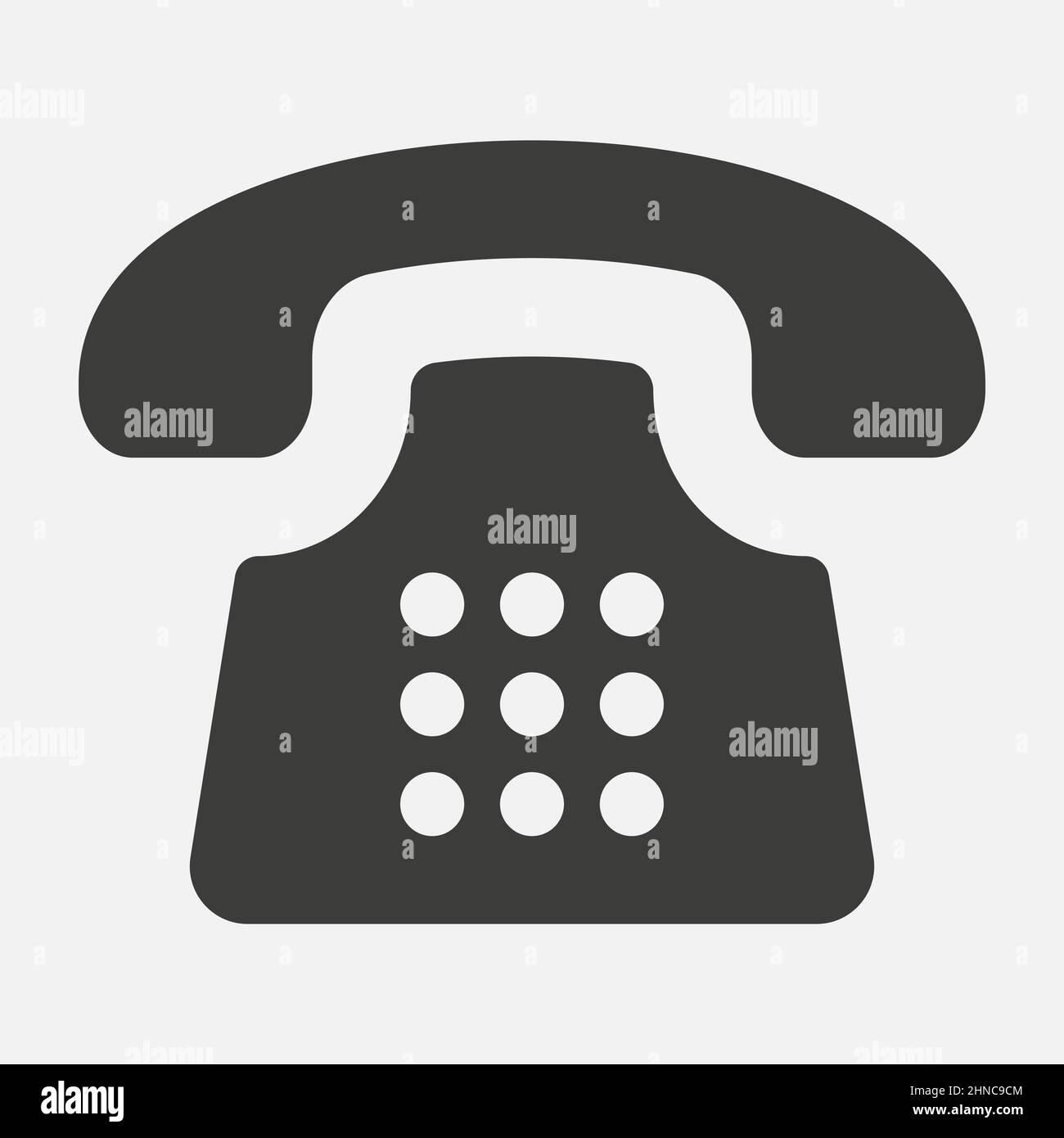 Old telephone vector icon on white background Stock Vector Image & Art ...