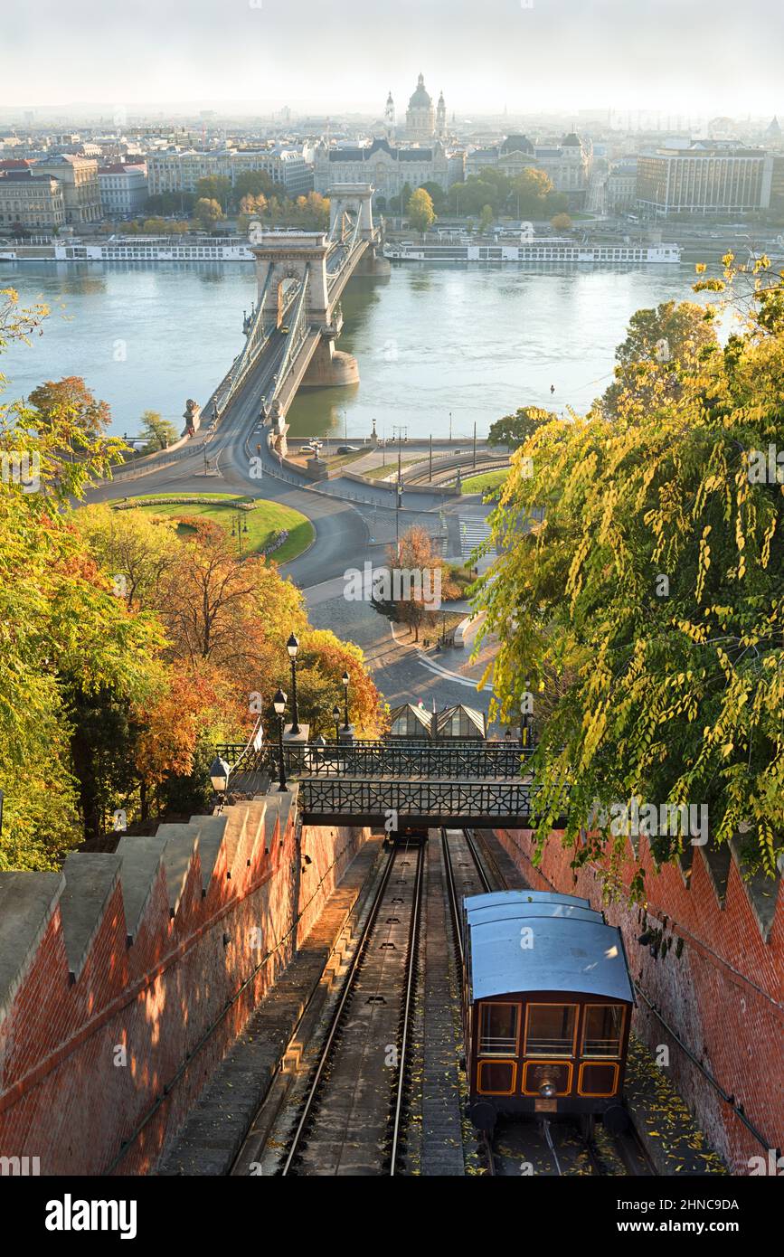 Budapest Castle Hill funicular Stock Photo - Alamy