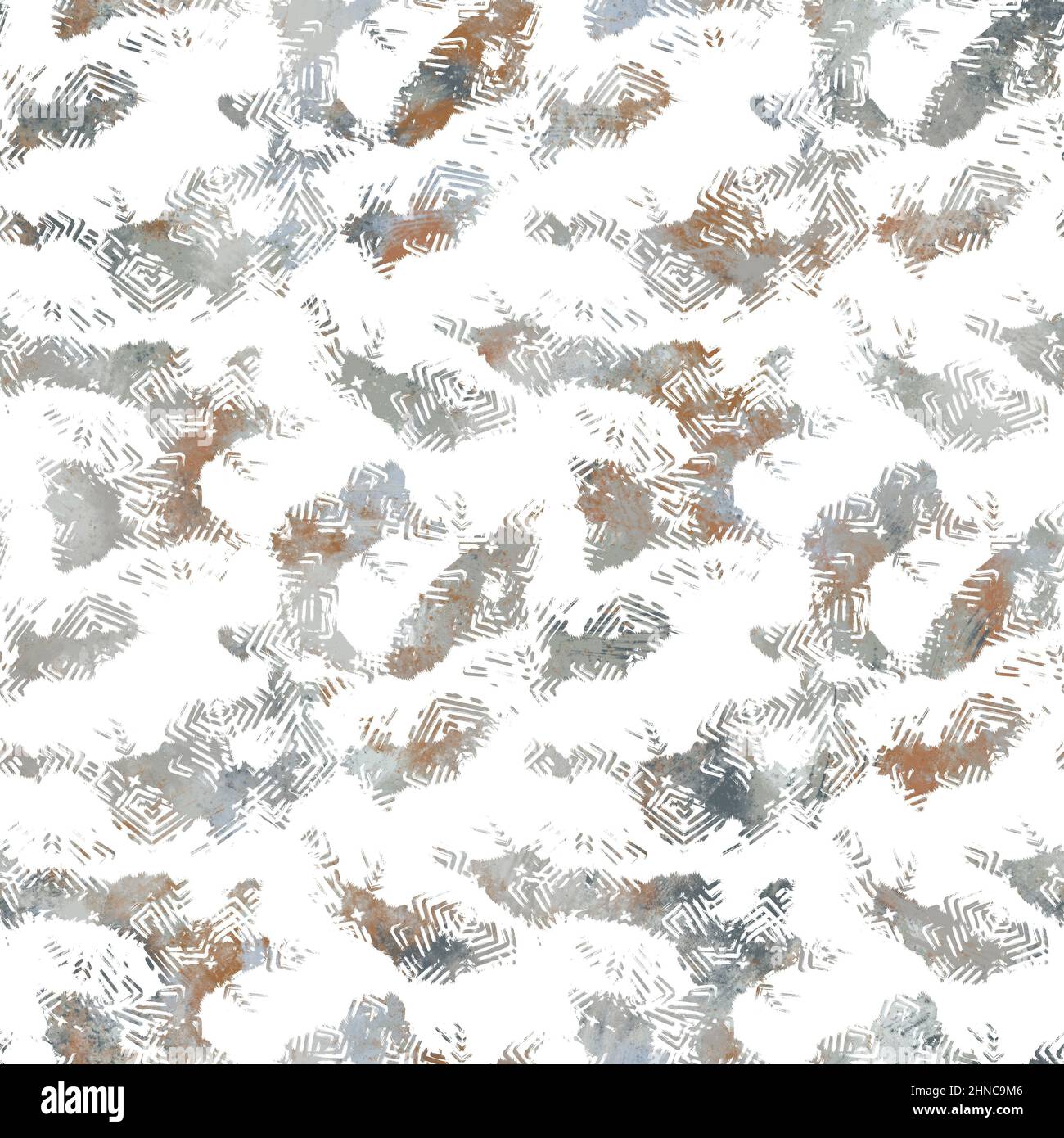 Seamless neutral tan and white distressed grungy motif surface pattern ...