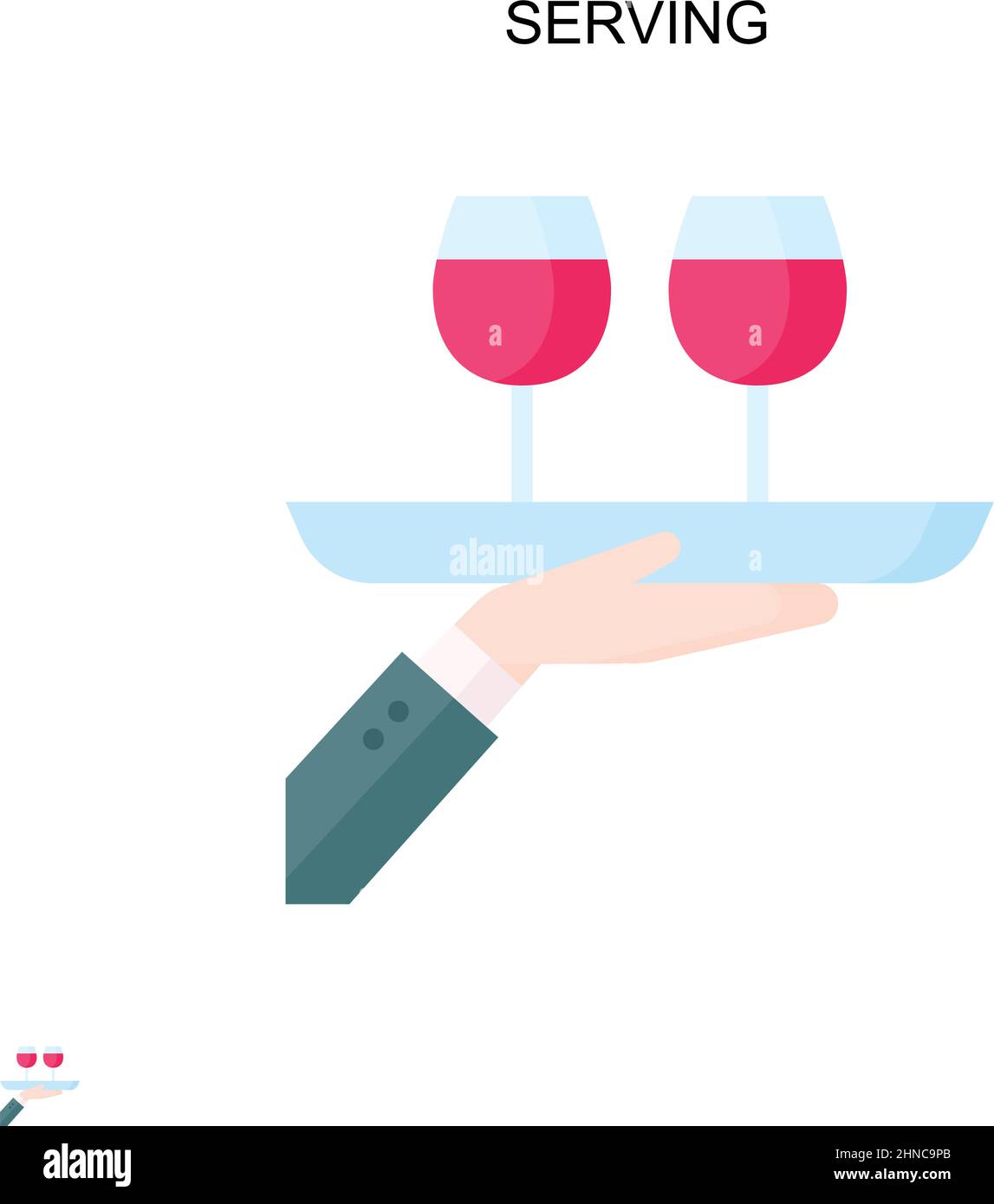 Serving Simple vector icon. Illustration symbol design template for web ...