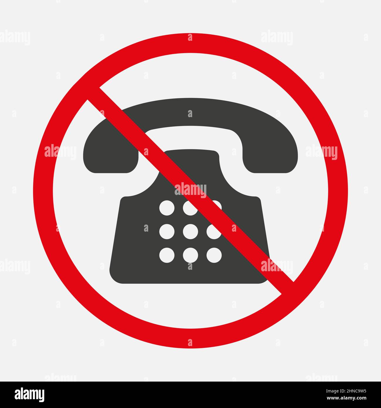 No phone icon. Old telephone vector ban sign Stock Vector Image & Art ...