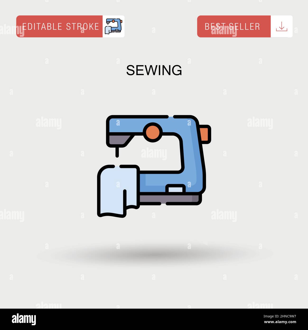 Sewing Simple vector icon Stock Vector Image & Art - Alamy