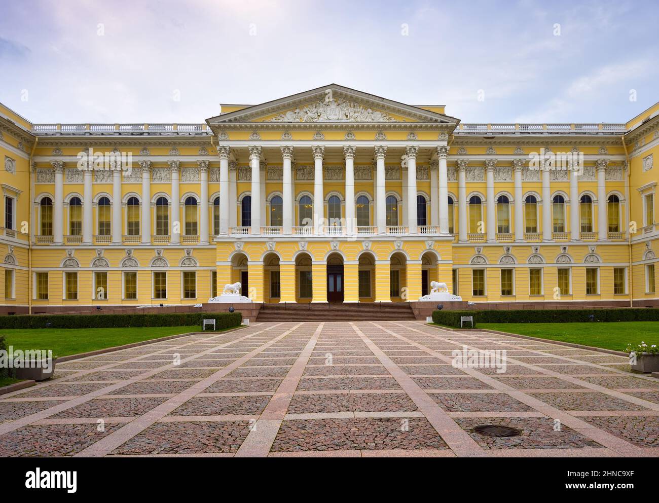 Saint Petersburg / Russia-09.03.2020: Mikhailovsky Palace. Courtyard of ...