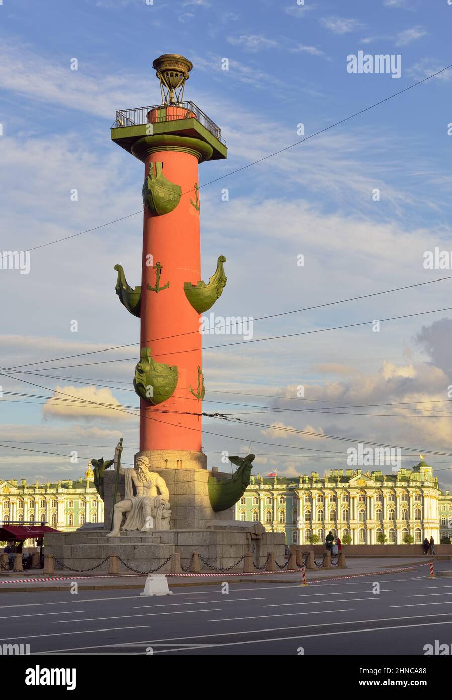 Saint Petersburg / Russia-09.03.2020: Rostral column. Monument of ...