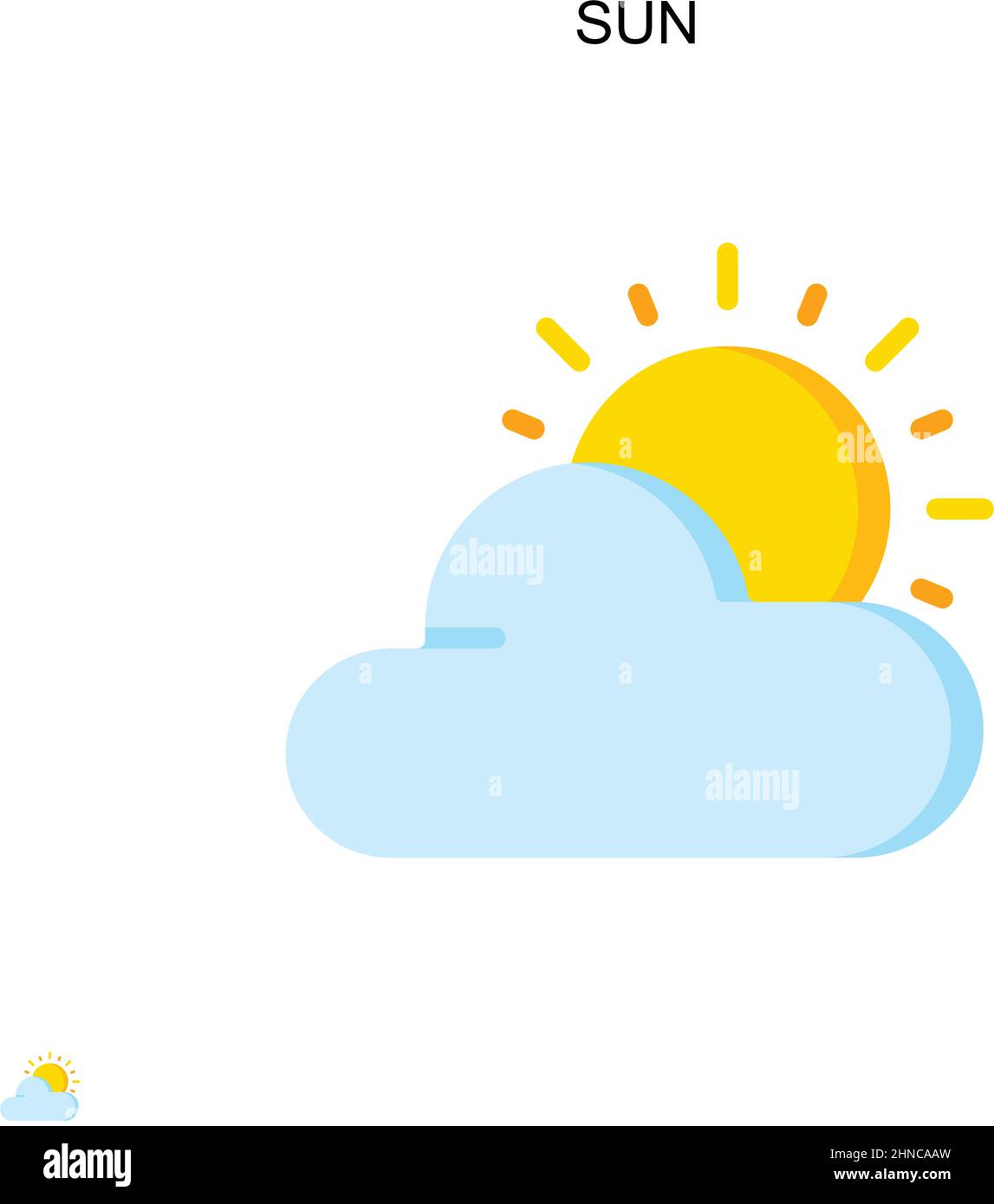 Sun Simple vector icon. Illustration symbol design template for web ...