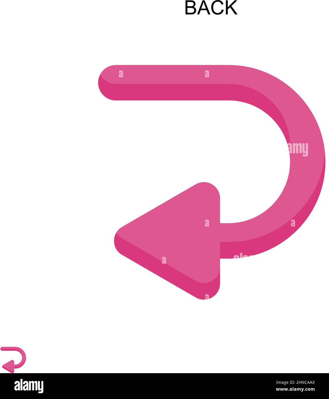 Back Simple vector icon. Illustration symbol design template for web ...