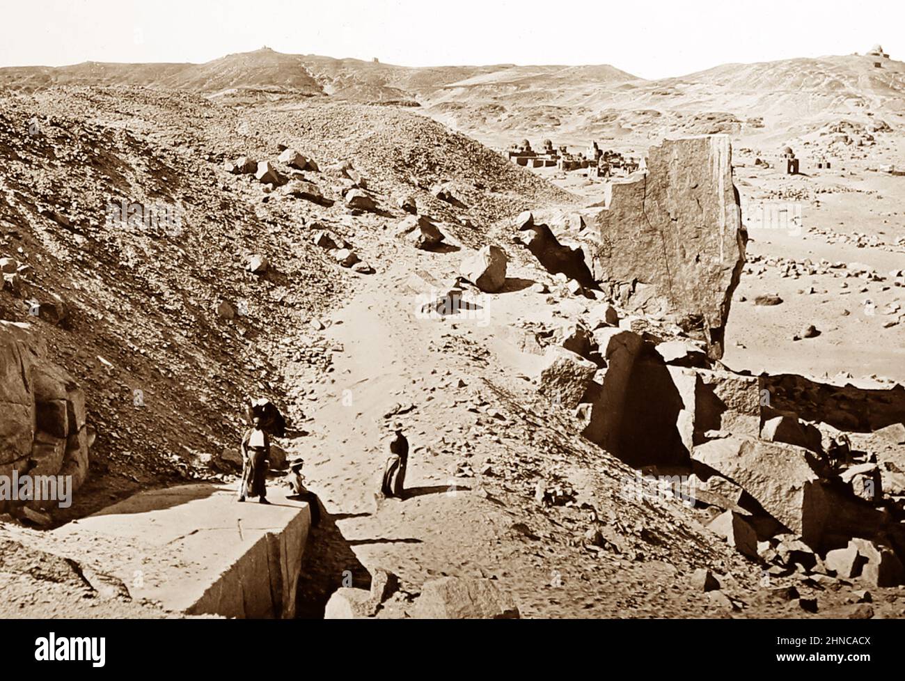 Aswan Quarry, Egypt, Victorian period Stock Photo - Alamy