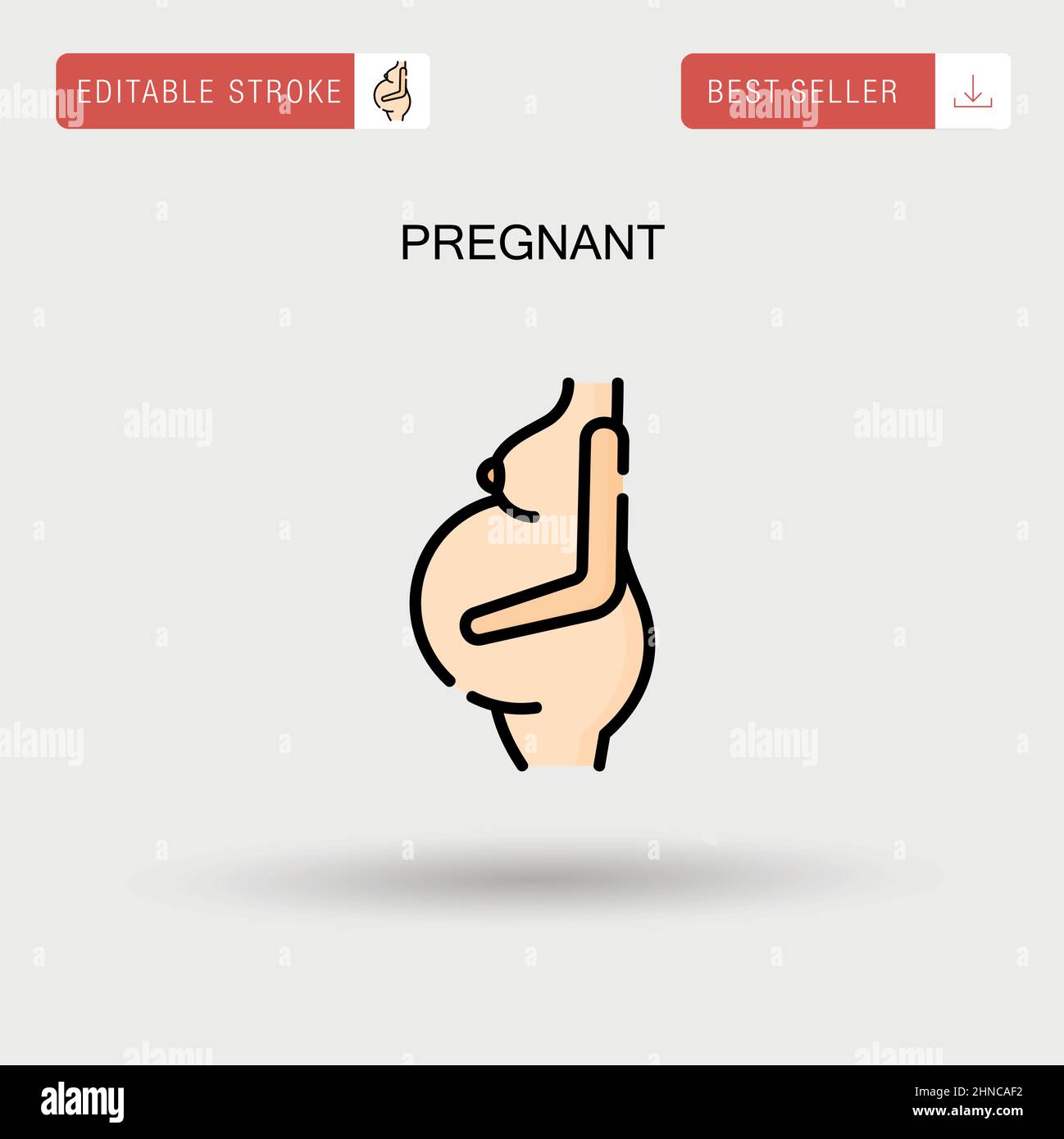 Pregnant Simple vector icon Stock Vector Image & Art - Alamy