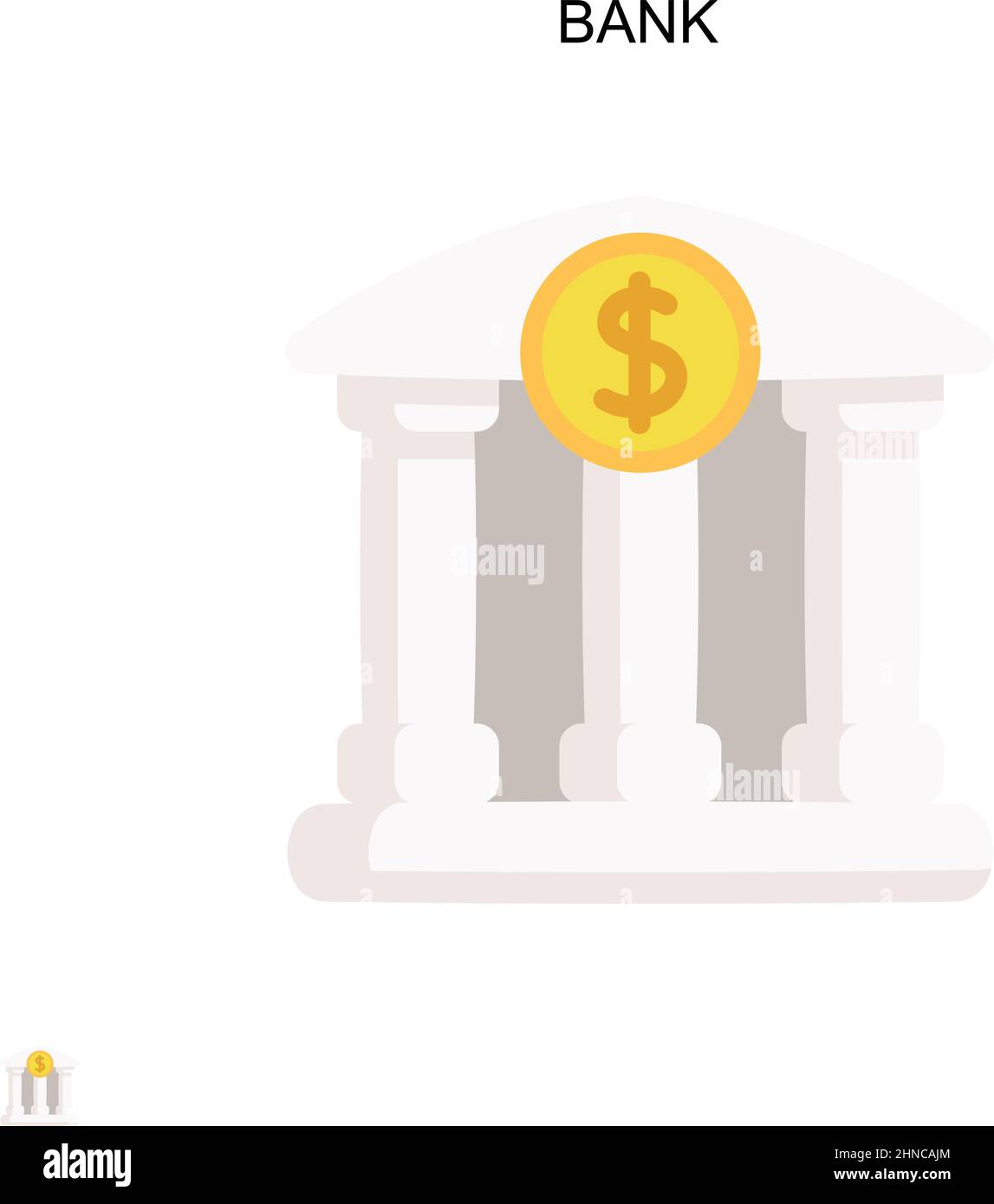 Bank Simple vector icon. Illustration symbol design template for web ...