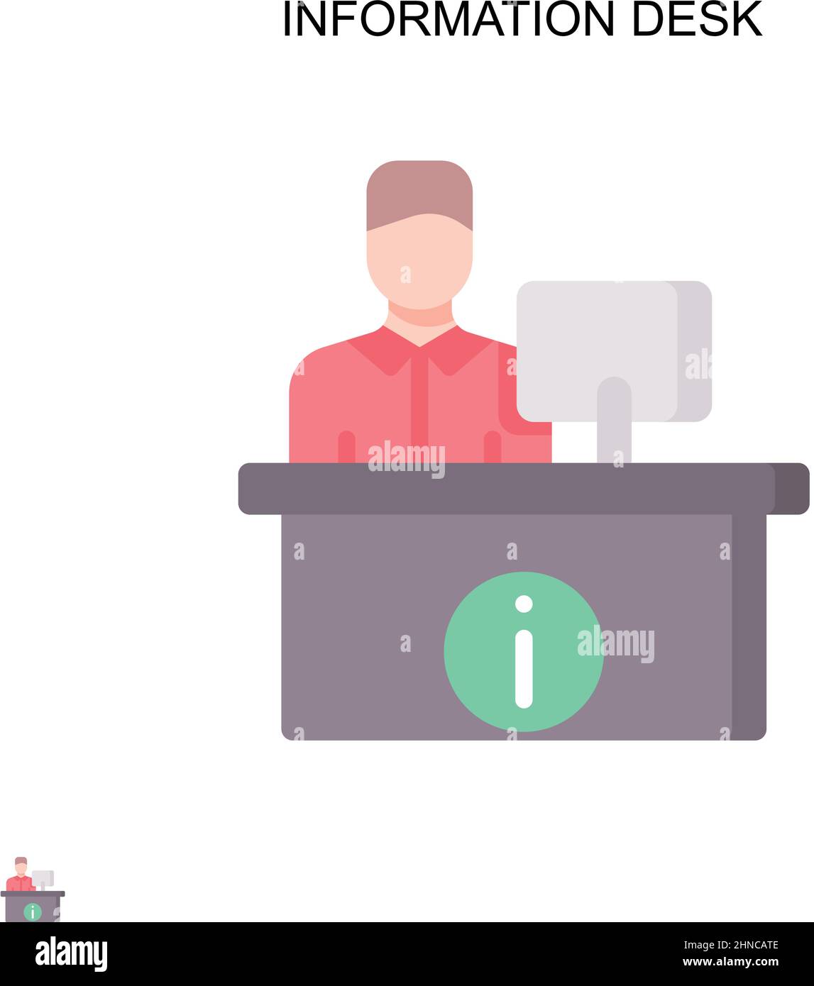 Information desk Simple vector icon. Illustration symbol design ...