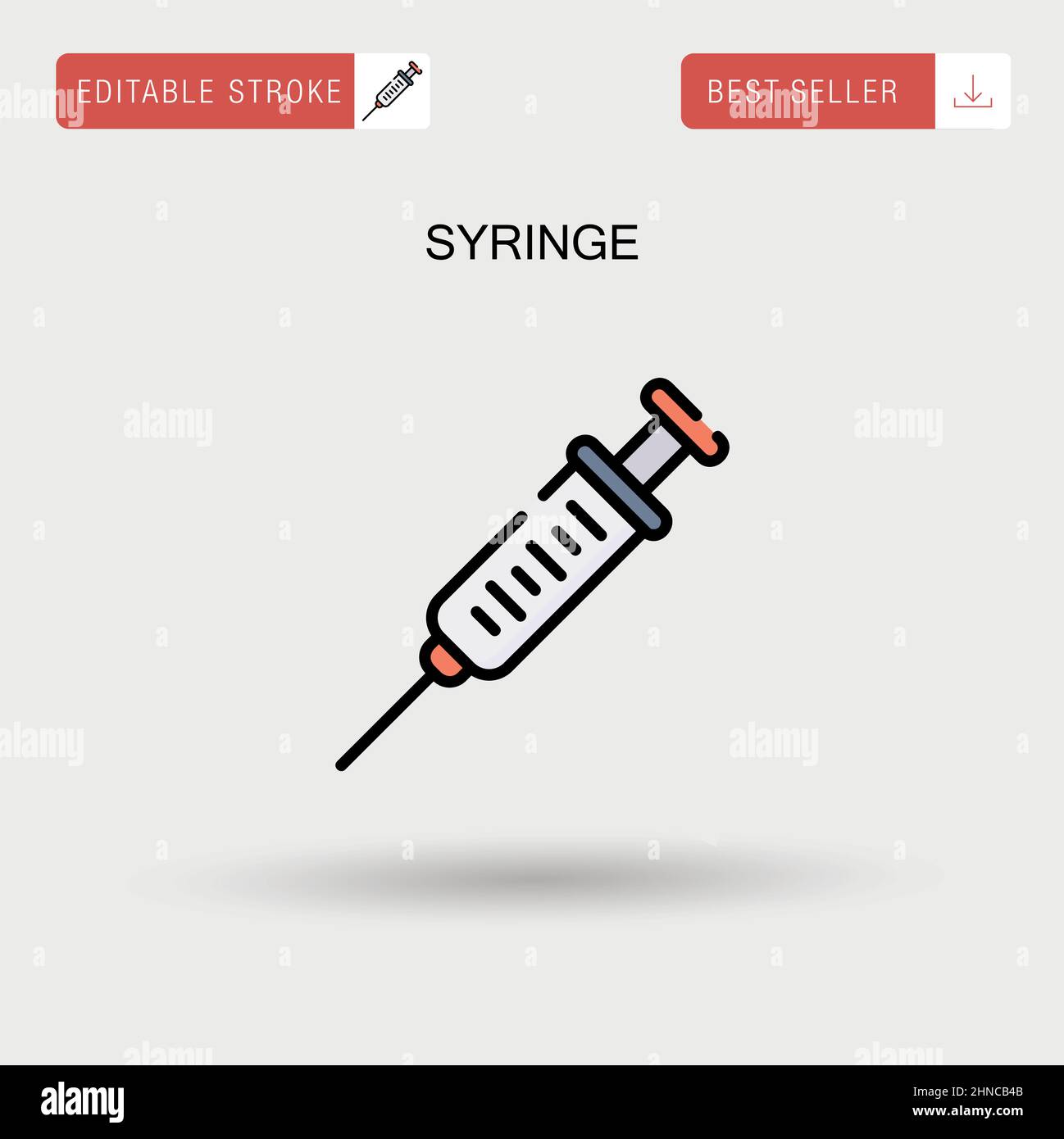 Syringe Simple vector icon Stock Vector Image & Art - Alamy