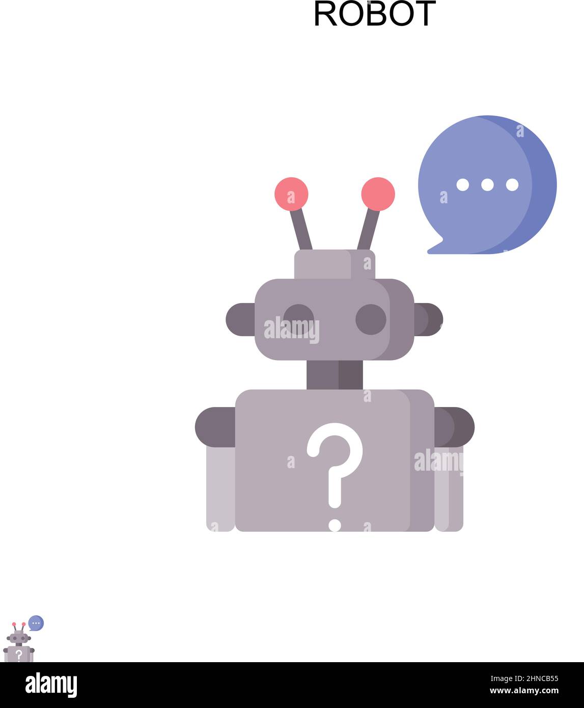 Robot Simple vector icon. Illustration symbol design template for web mobile UI element Stock ...