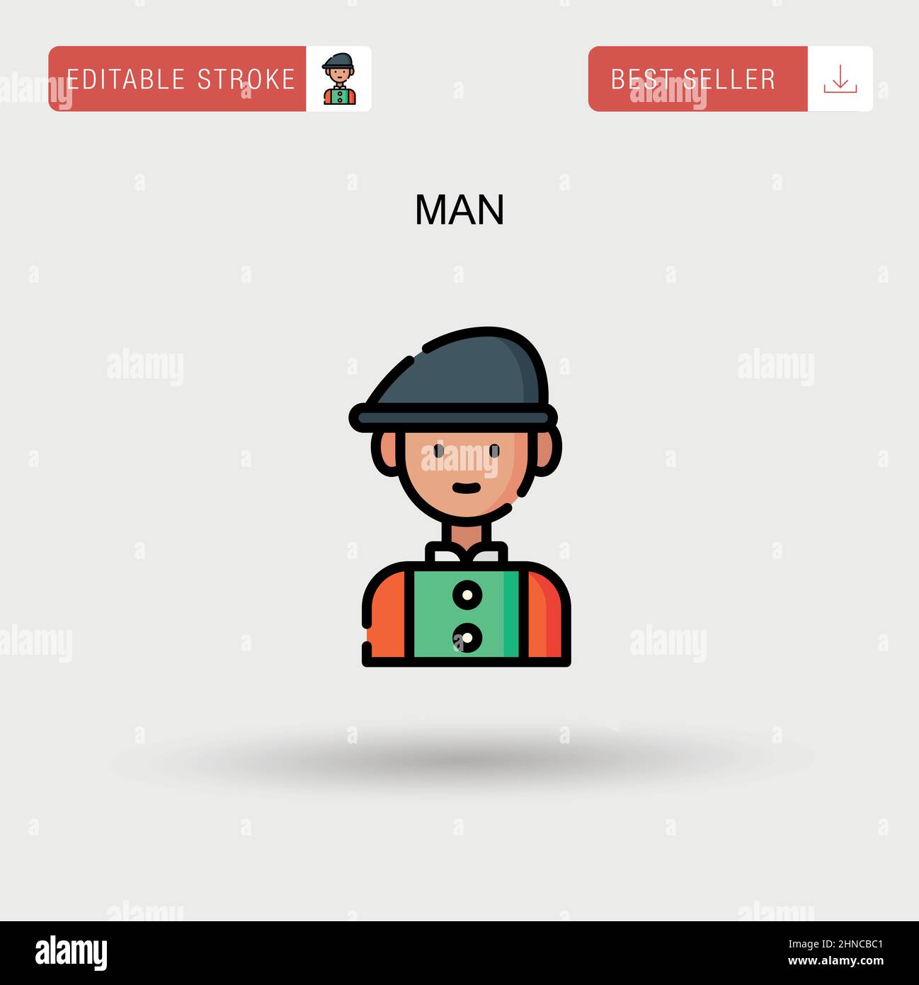 Man Simple vector icon Stock Vector Image & Art - Alamy